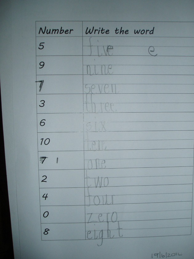 Number word writing in English and Afrikaans | ofamily learning together