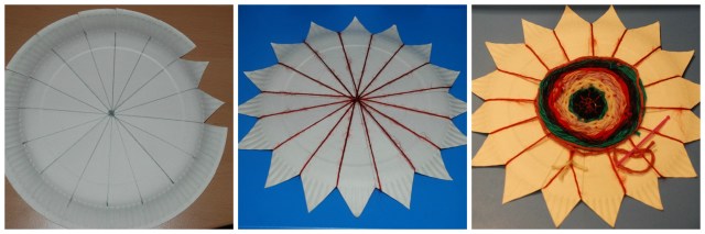 Paper Plate weaving | ofamily learning together