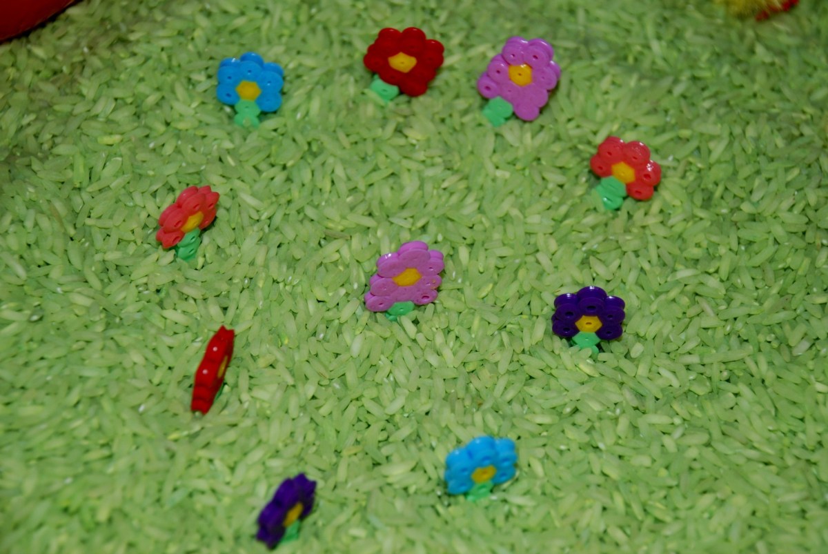 Spring sensory tub | ofamily learning together