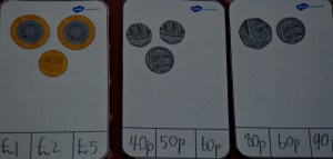 Making our own money peg cards | ofamily learning together