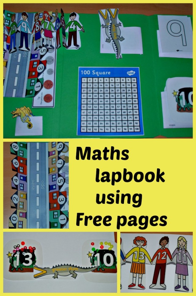 Young kids number lapbook using FREE pages | ofamily learning together