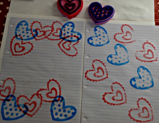 Making some colourful writing paper | ofamily learning together