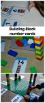 Building Block themed number cards | ofamily learning together