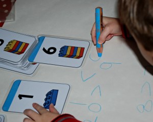 Building Block themed number cards | ofamily learning together