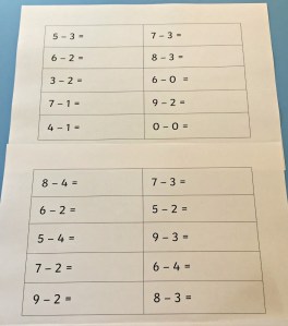 Basic subtraction pages | ofamily learning together