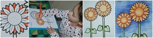 Practicing shading with flower colouring pages | ofamily learning together