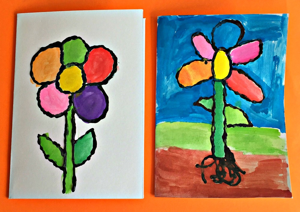 Birthday Cards with Dimensional Paint | ofamily learning together