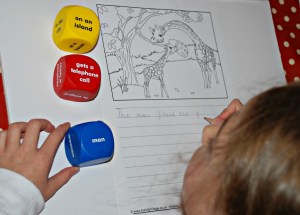 Encouraging writing with Story Starter Cubes | ofamily learning together