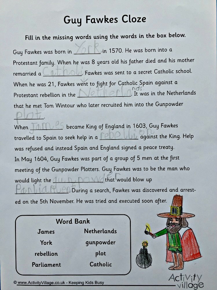 Guy Fawkes Activity Village Pages | ofamily learning together