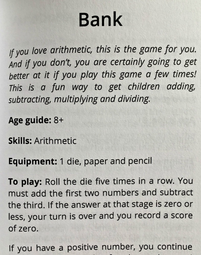 Dice Games for Kids book | ofamily learning together