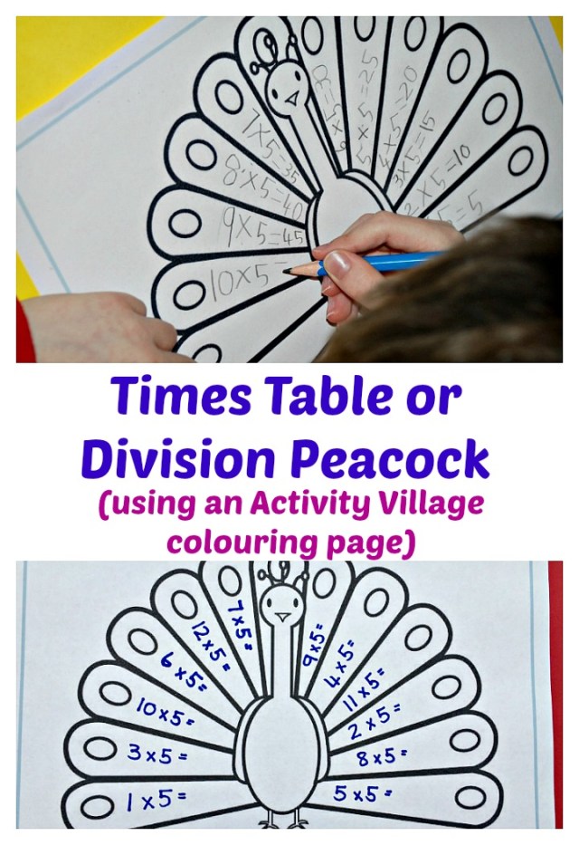 Peacock Times Table | ofamily learning together