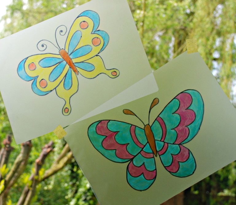 Butterfly suncatchers | ofamily learning together