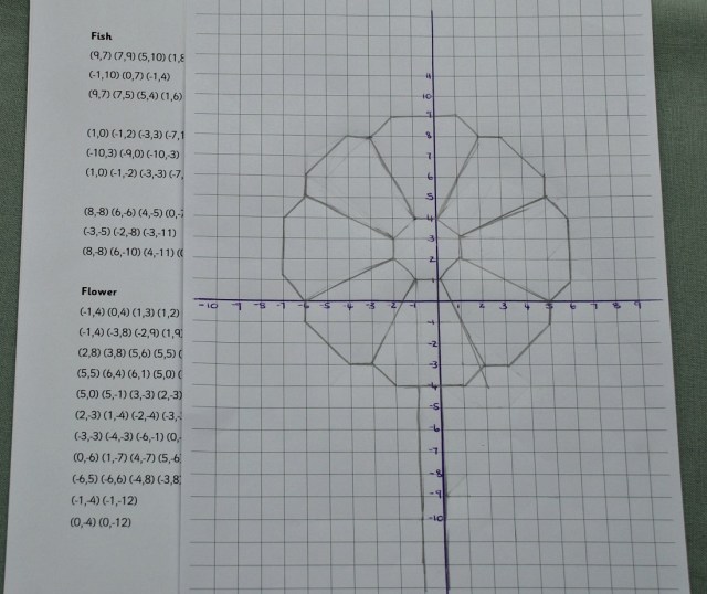 Creating four Quadrant Coordinate Pictures | ofamily learning together
