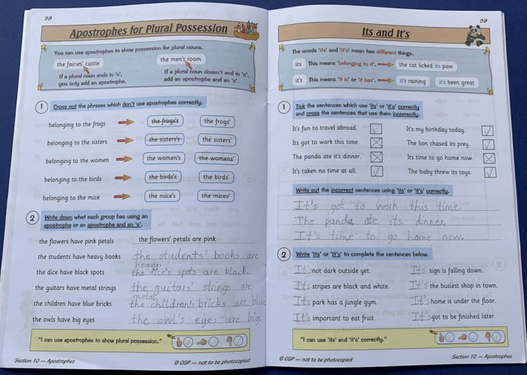 CGP Year 5 Grammar, Punctuation and Spelling Workbook | ofamily ...