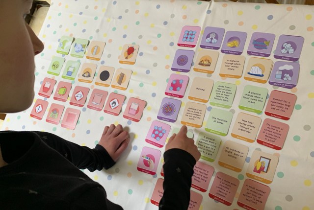 Chemistry Matching Pairs game | ofamily learning together