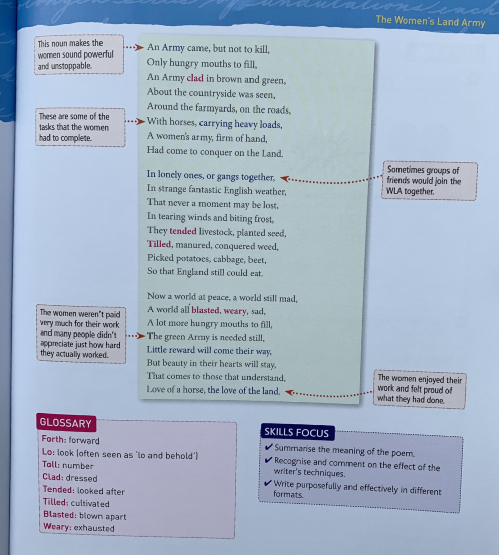 KS3 English Resource. War Anthology | ofamily learning together