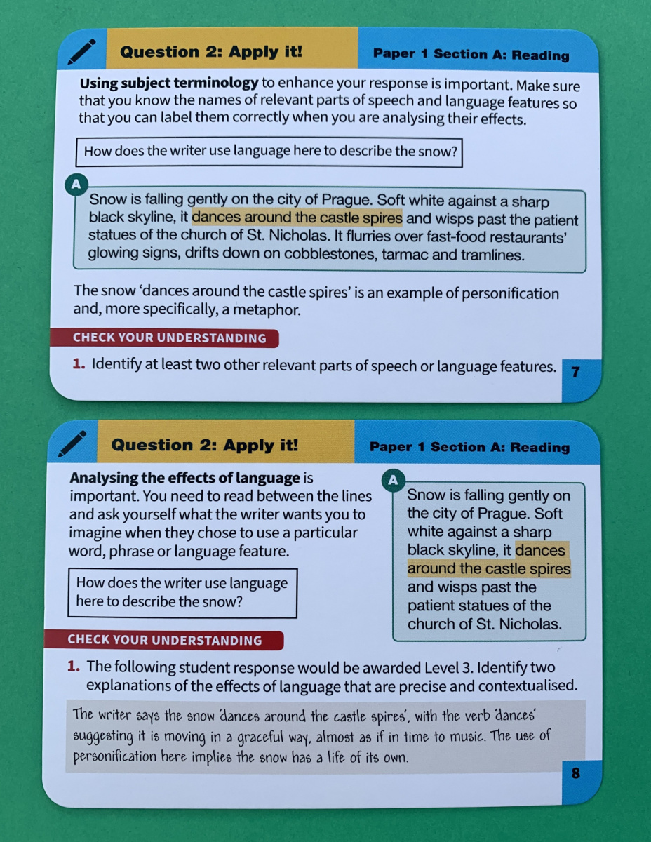 AQA GCSE English Language Revision Cards | ofamily learning together