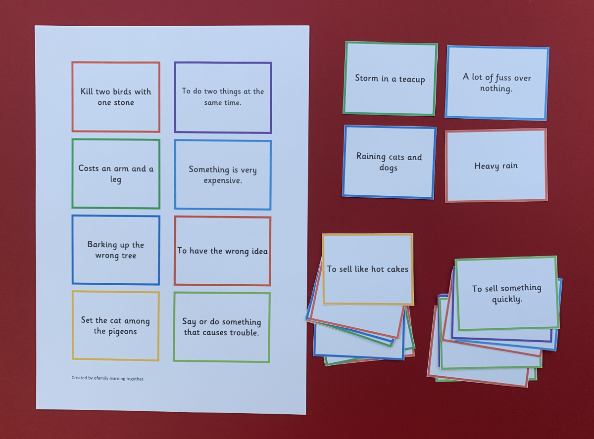 Idiom Cards – Free to download | ofamily learning together
