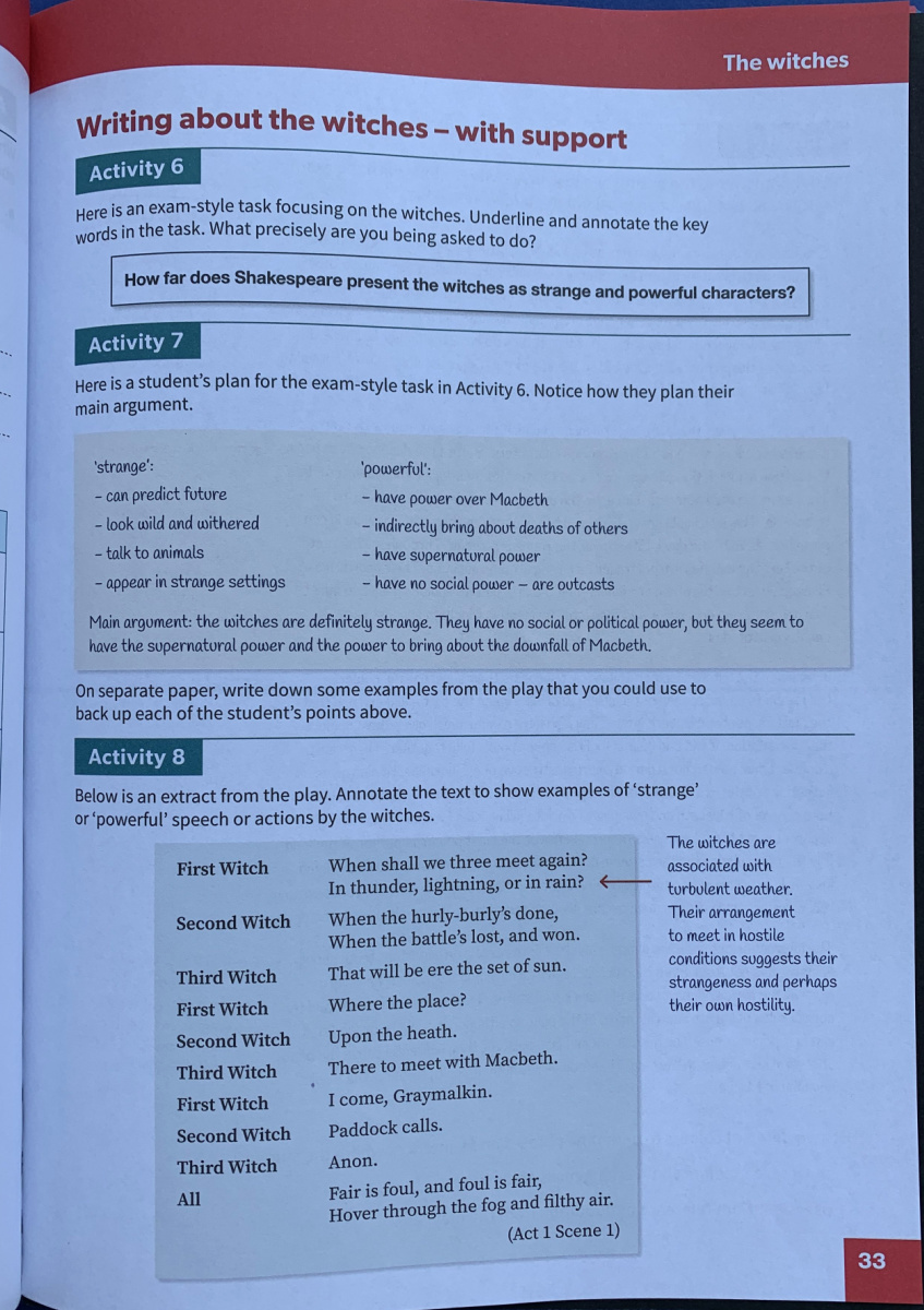 Macbeth GCSE /IGCSE Revision Workbook | ofamily learning together