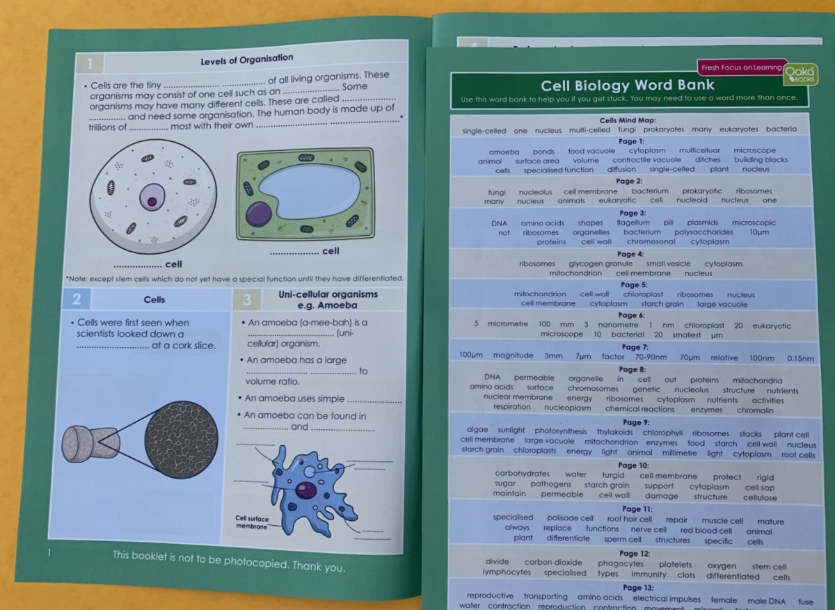 GCSE Biology Packs from Oaka Books | ofamily learning together