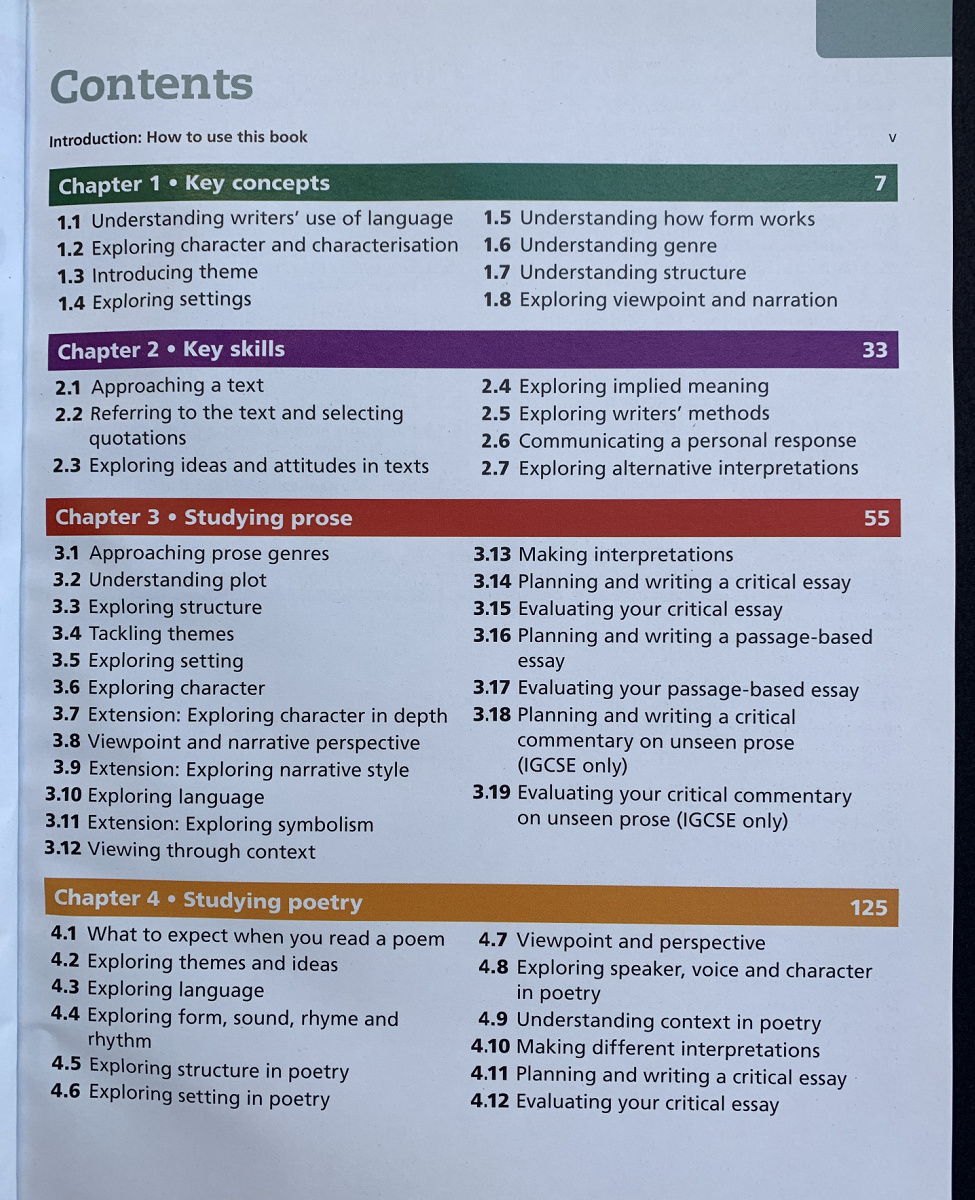 Literature in English – an IGCSE Student Book | ofamily learning together