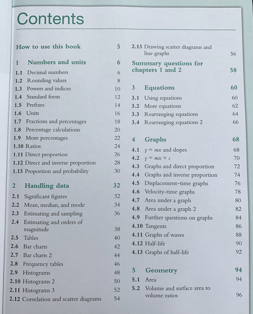 Maths Skills for GCSE Science Book | ofamily learning together