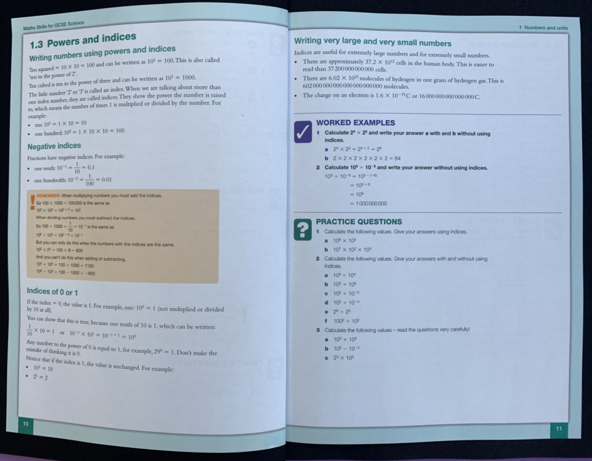 Maths Skills for GCSE Science Book | ofamily learning together