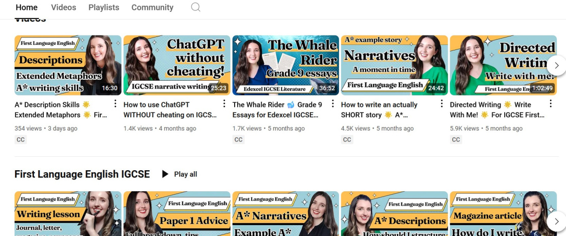 Our Favourite YouTube lessons /website for IGCSE English Language ...